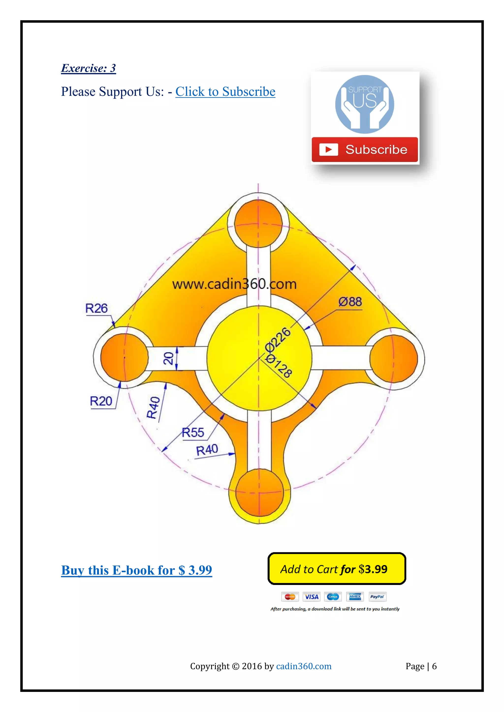 150 cad exercises & practice drawing | PDF
