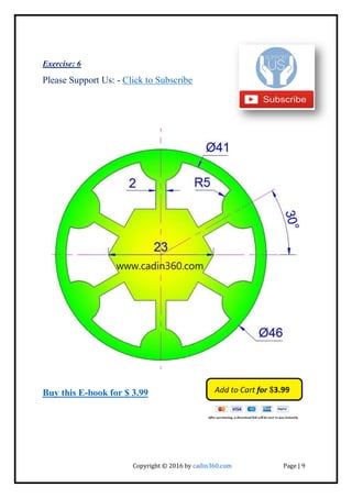 150 cad exercises & practice drawing | PDF