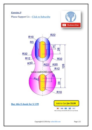 150 cad exercises & practice drawing | PDF