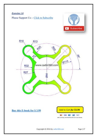 150 cad exercises & practice drawing | PDF