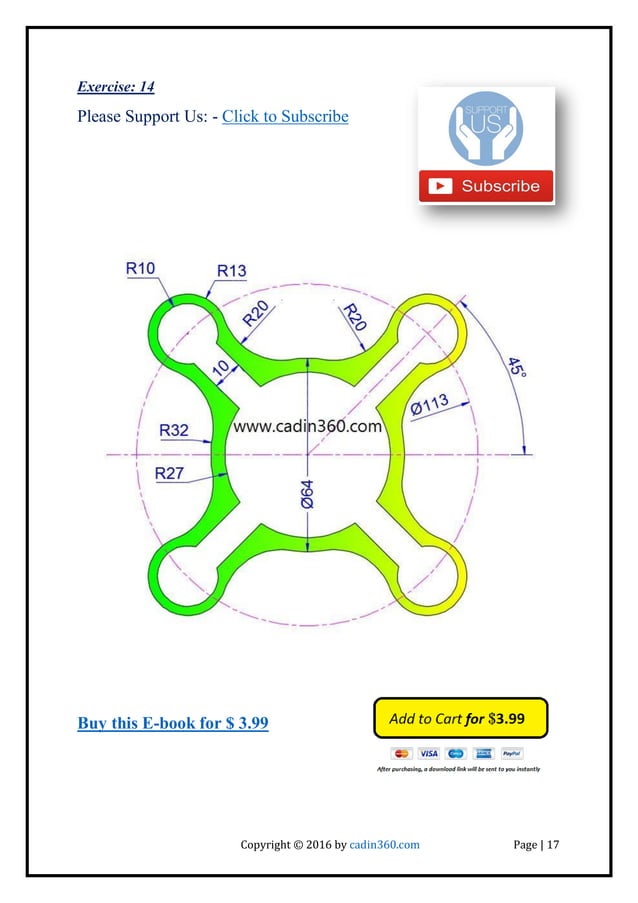 150 cad exercises & practice drawing | PDF | Technology & Computing