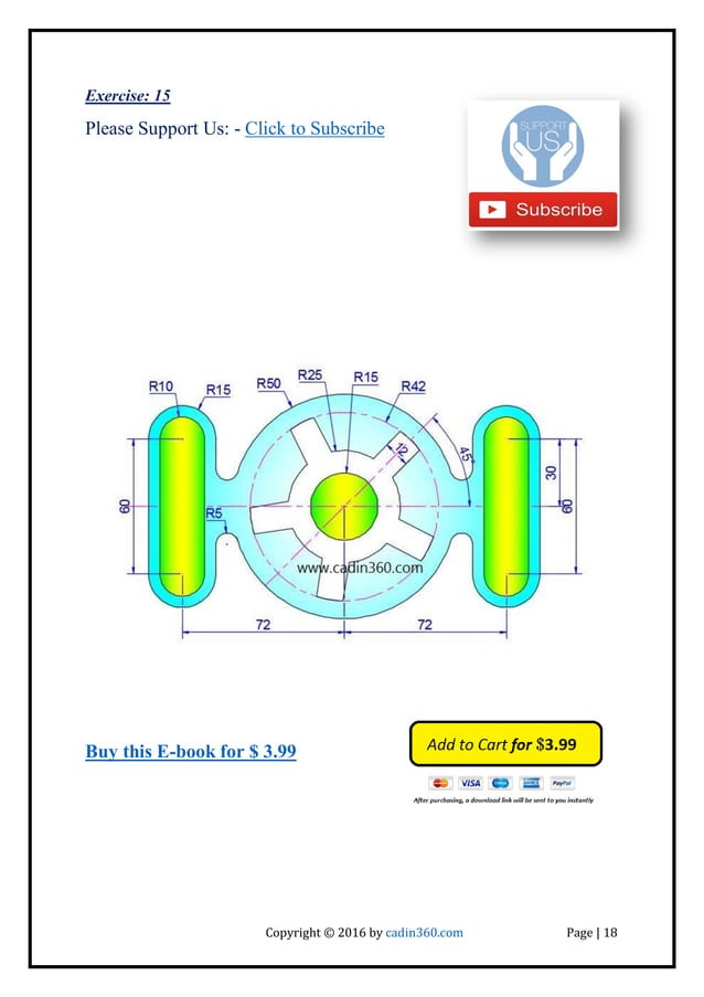 150 cad exercises & practice drawing | PDF | Technology & Computing