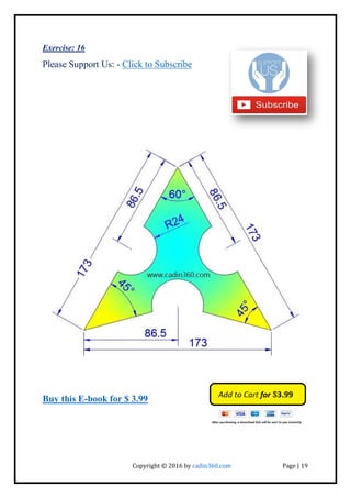 150 cad exercises & practice drawing | PDF