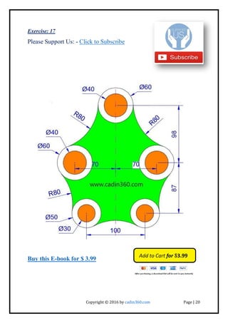 150 cad exercises & practice drawing | PDF