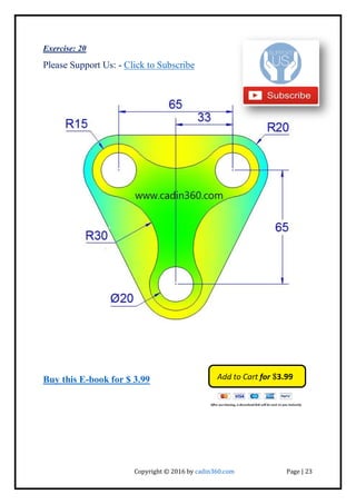 150 cad exercises & practice drawing | PDF