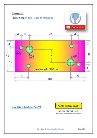 150 cad exercises & practice drawing | PDF
