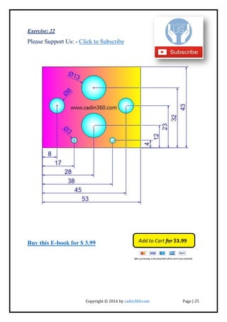 150 cad exercises & practice drawing | PDF