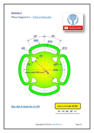 150 cad exercises & practice drawing | PDF