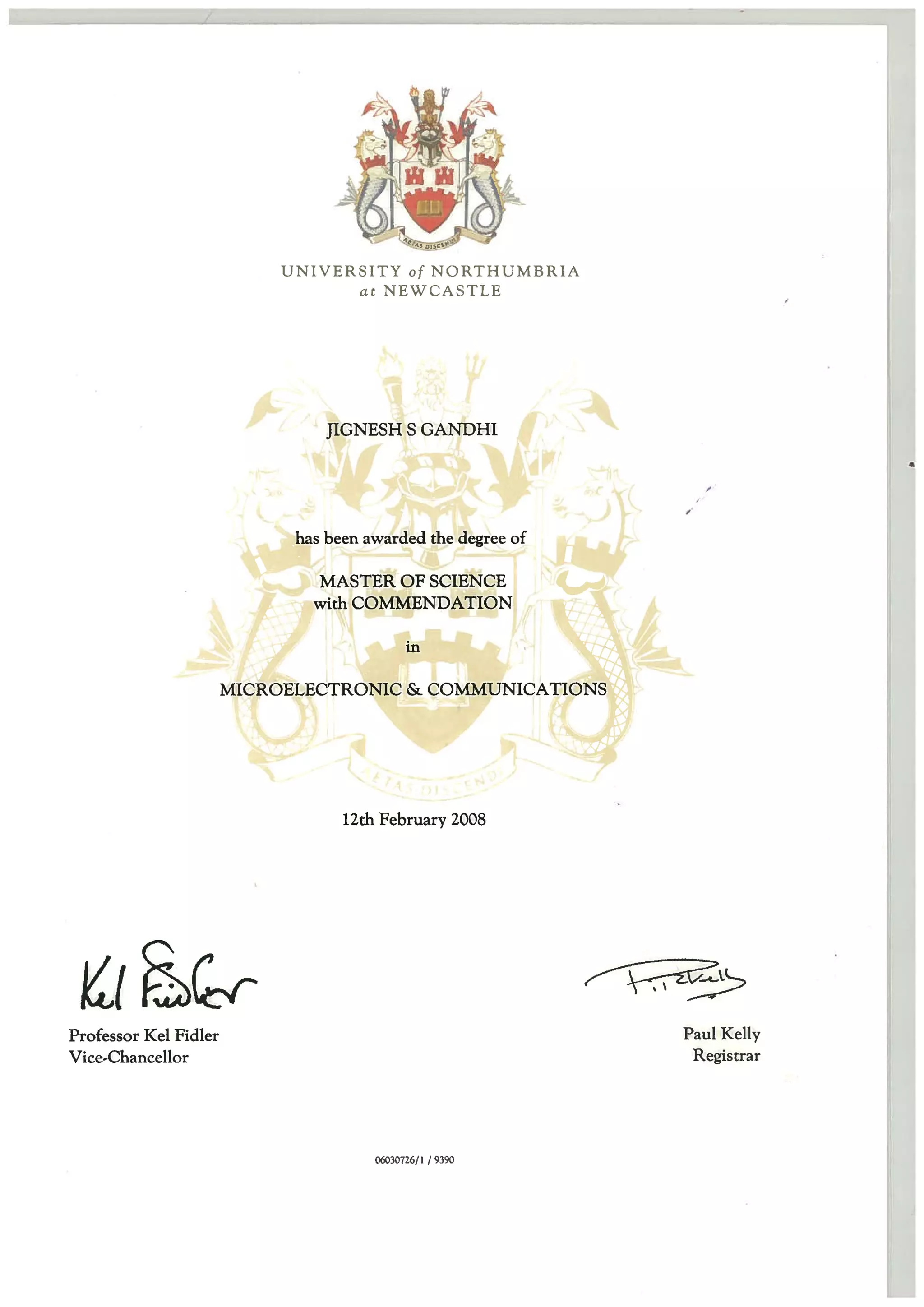 uk master degree certificate | PDF