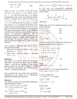 Chaos Suppression and Stabilization of Generalized Liu Chaotic Control System | PDF