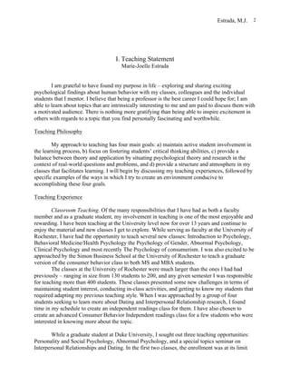 Estrada_Teaching Portfolio_2015 | PDF