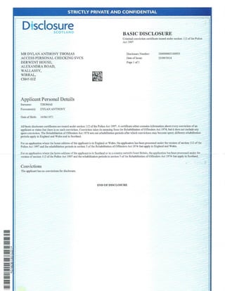 dylans crb check | PDF