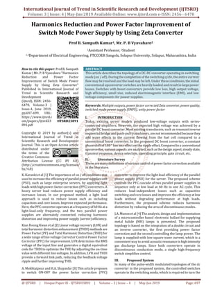 Harmonics Reduction and Power Factor Improvement of Switch Mode Power ...