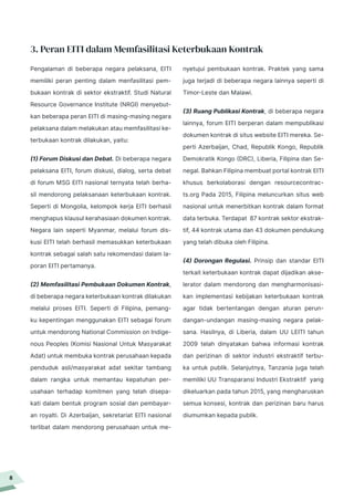 Peluang dan Tantangan Keterbukaan Kontrak dalam Pelaksanaan Standar EITI | PDF