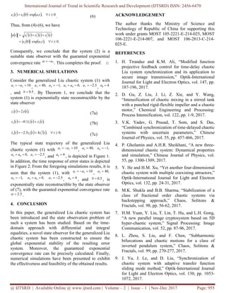 Simple Exponential Observer Design for the Generalized Liu Chaotic ...