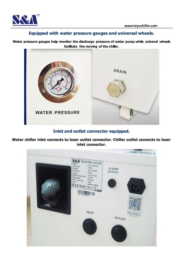 150 w 200w co2 glass laser chillers-cw-5300 | PDF
