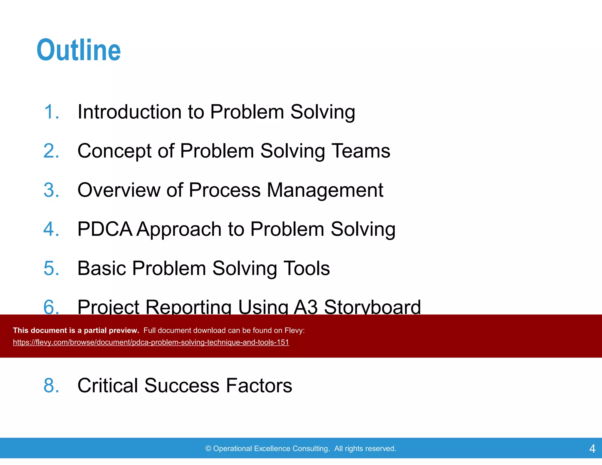 PDCA Problem Solving Technique & Tools | PDF