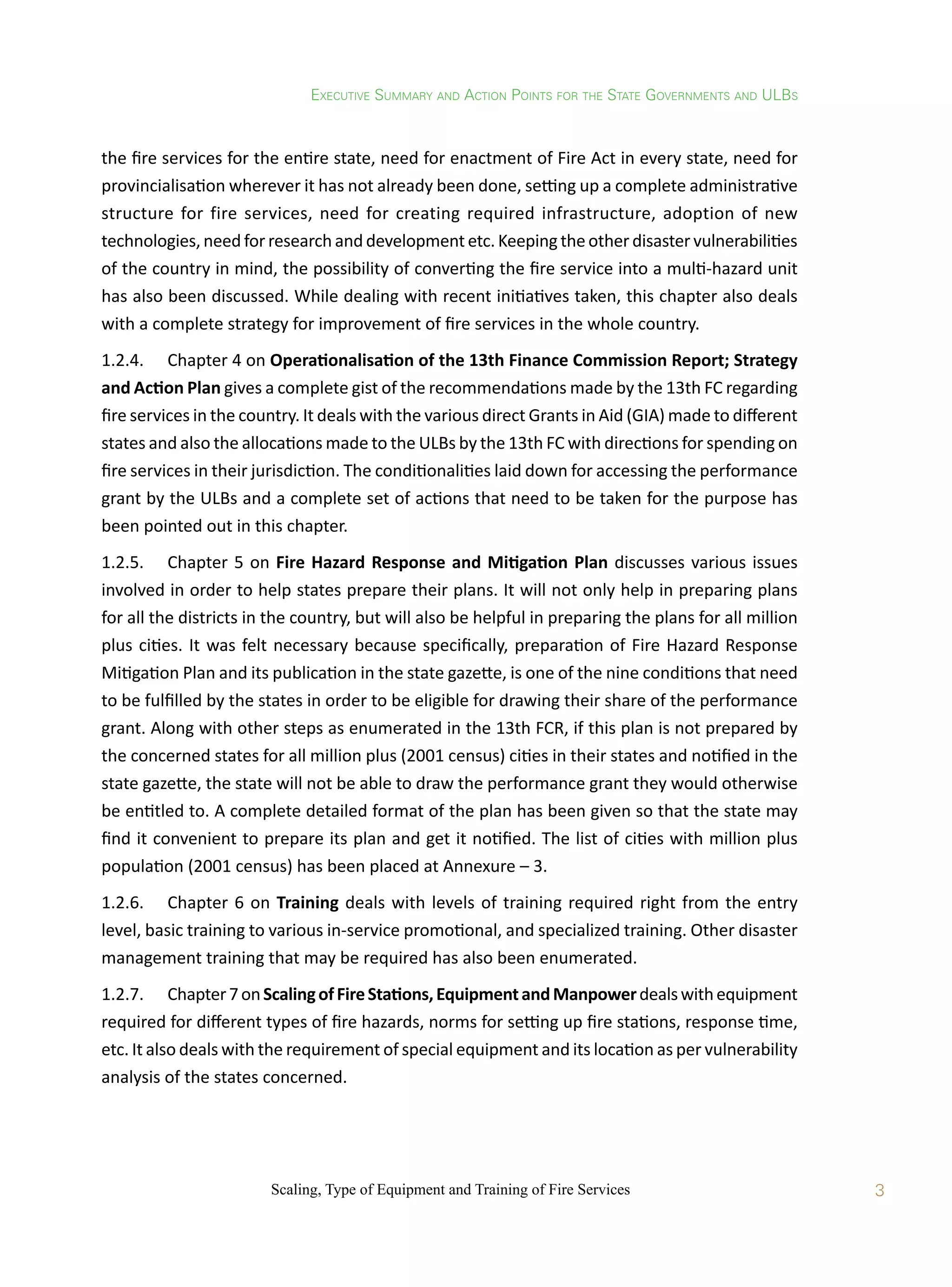 National Disaster Management Guidelines: Scaling, Type of Equipment and ...