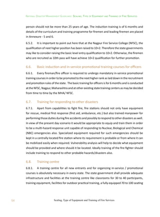 National Disaster Management Guidelines: Scaling, Type of Equipment and ...