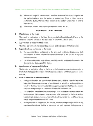 National Disaster Management Guidelines: Scaling, Type of Equipment and ...