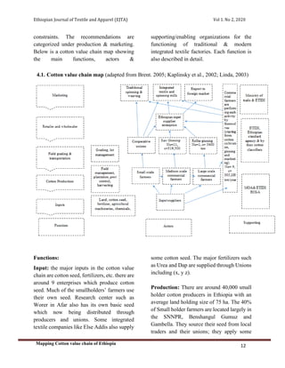 Mapping cotton value chain of Ethiopia | PDF