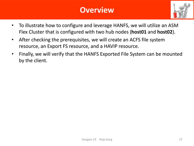 Oracle ACFS High Availability NFS Services (HANFS) | PPTX | Operating Systems | Computer ...