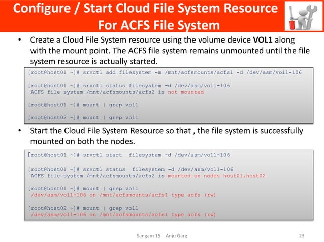 Oracle ACFS High Availability NFS Services (HANFS) | PPTX | Operating Systems | Computer ...