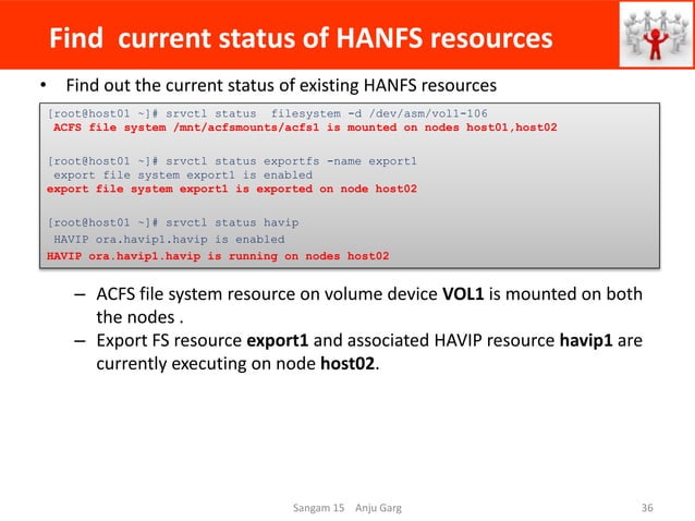 Oracle ACFS High Availability NFS Services (HANFS) | PPTX | Operating ...