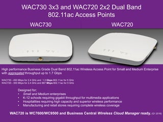 Webinar NETGEAR - Nuovi AP Professionali Prosafe WAC720 e WAC730 | PDF