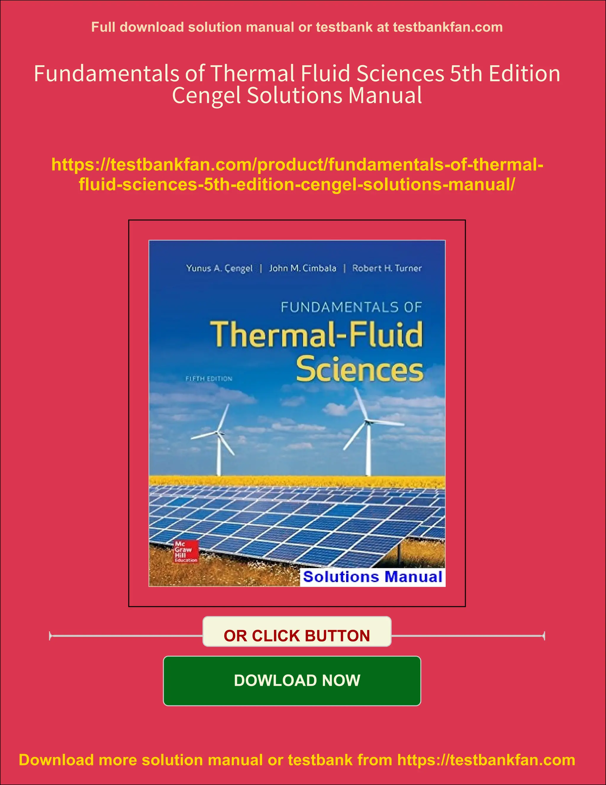[FREE PDF sample] Fundamentals of Thermal Fluid Sciences 5th Edition Cengel Solutions Manual ...