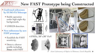 Fluorescence detector Array of Single-pixel Telescopes (FAST) project | PPT