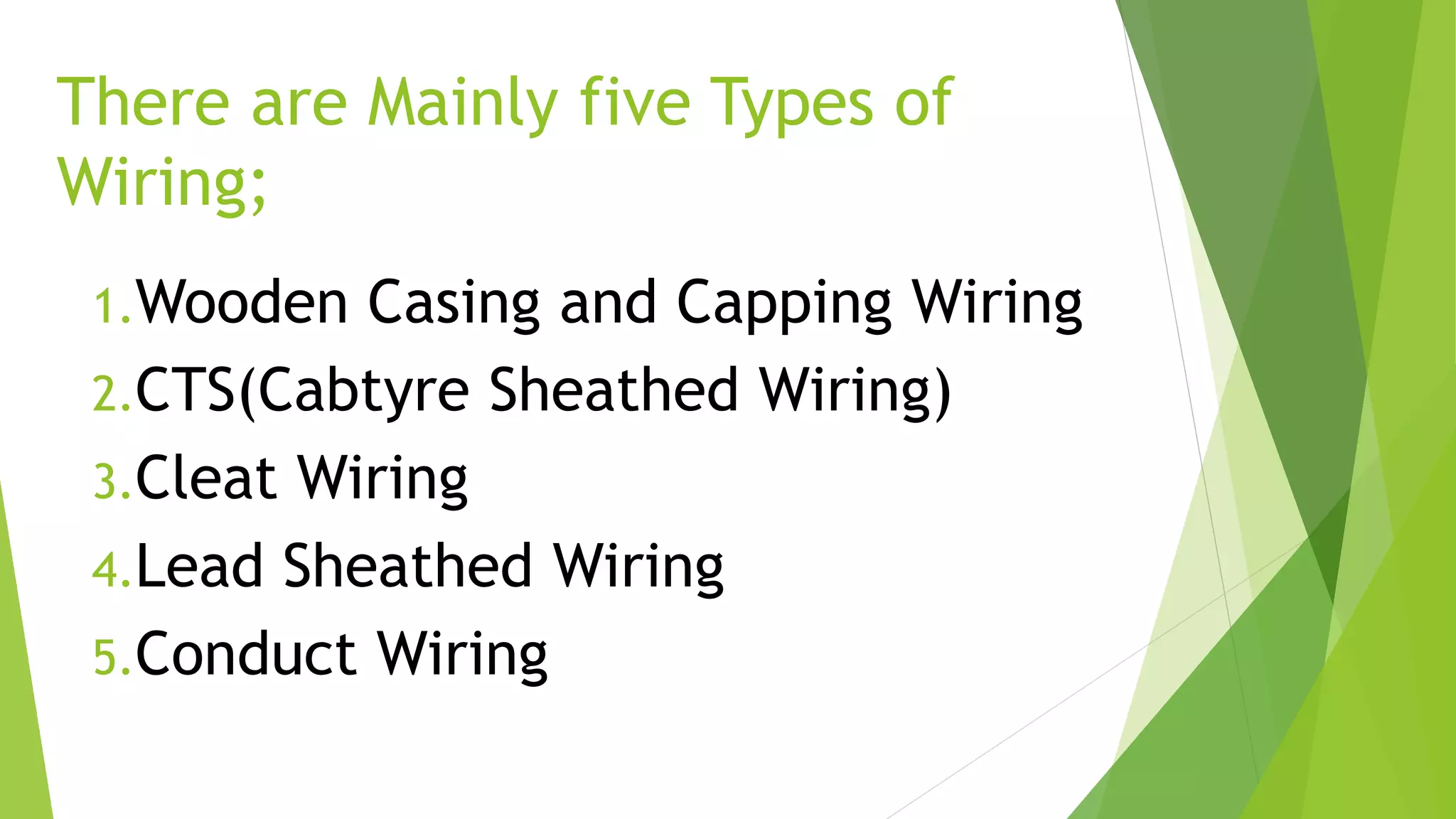 types of wiring | PPTX