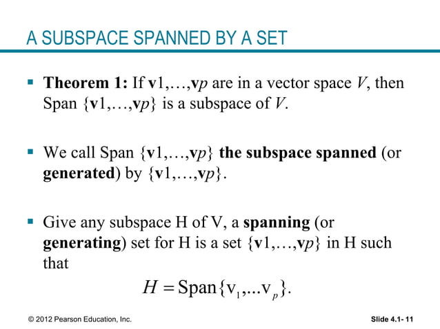 vector space and subspace | PPTX | Programming Languages | Computing