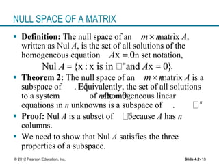 vector space and subspace | PPTX