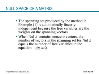 vector space and subspace | PPTX