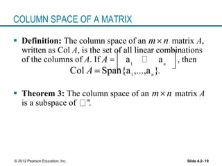 vector space and subspace | PPTX