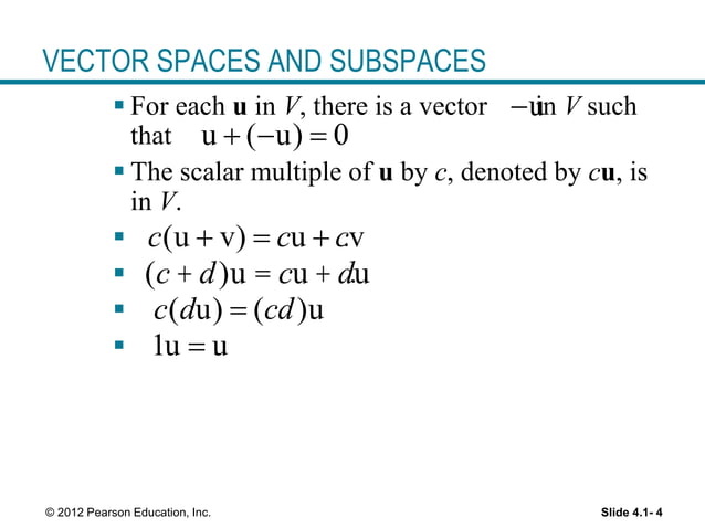vector space and subspace | PPTX | Programming Languages | Computing