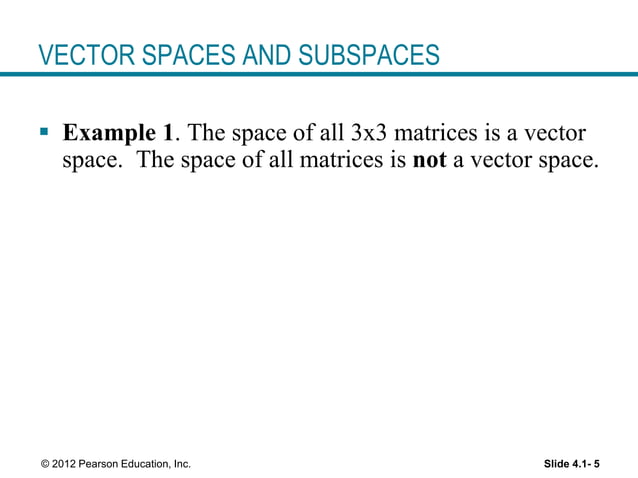 vector space and subspace | PPTX | Programming Languages | Computing