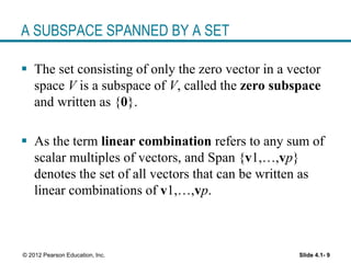 vector space and subspace | PPTX
