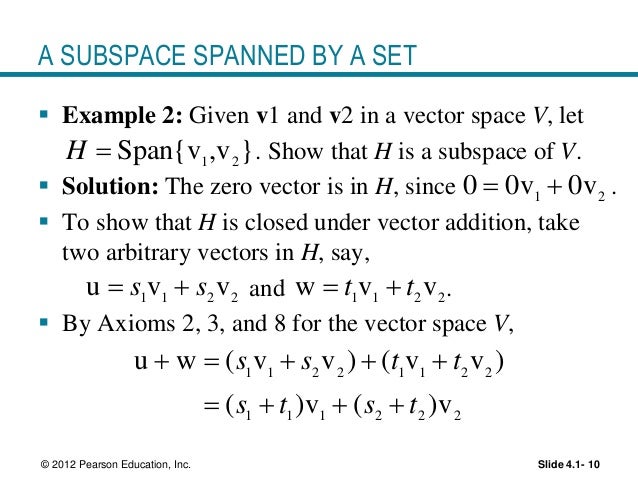 Vector Space And Subspace