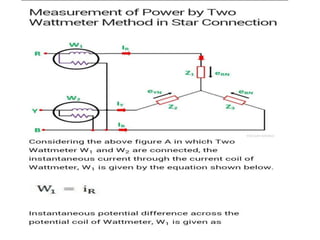 two wattmeter method | PPTX | Physics | Science