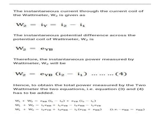 two wattmeter method | PPTX | Physics | Science
