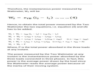 two wattmeter method | PPTX | Physics | Science