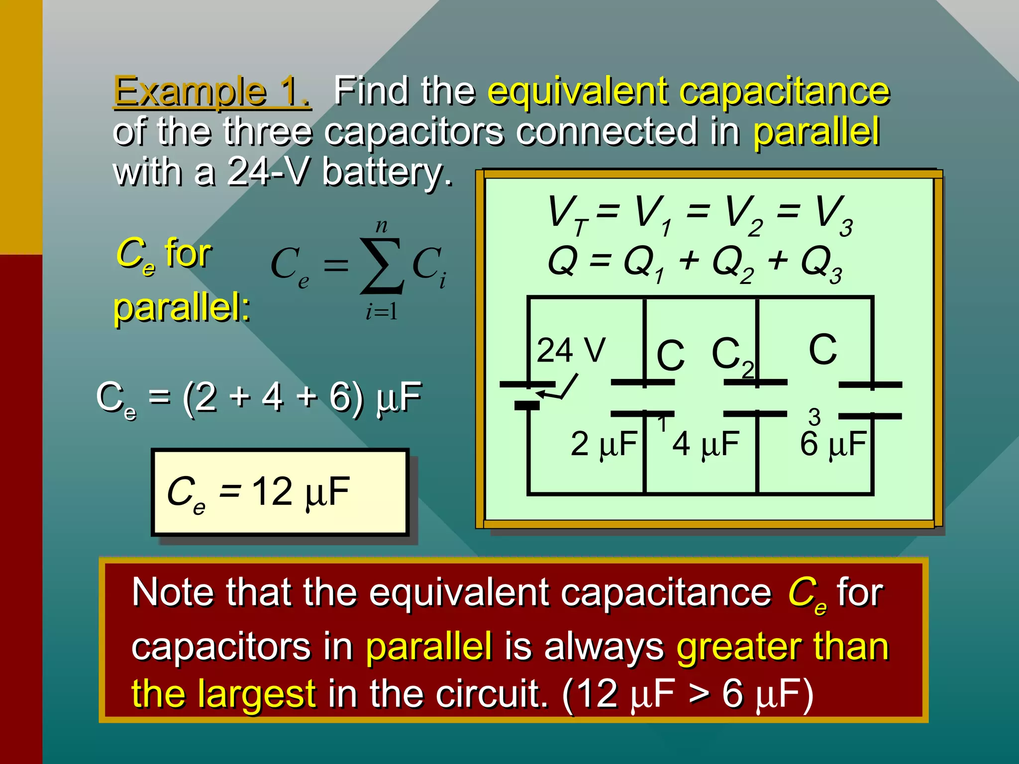 series and parallel connection of capacitor | PPT