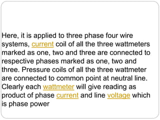 three wattmeter method | PPTX