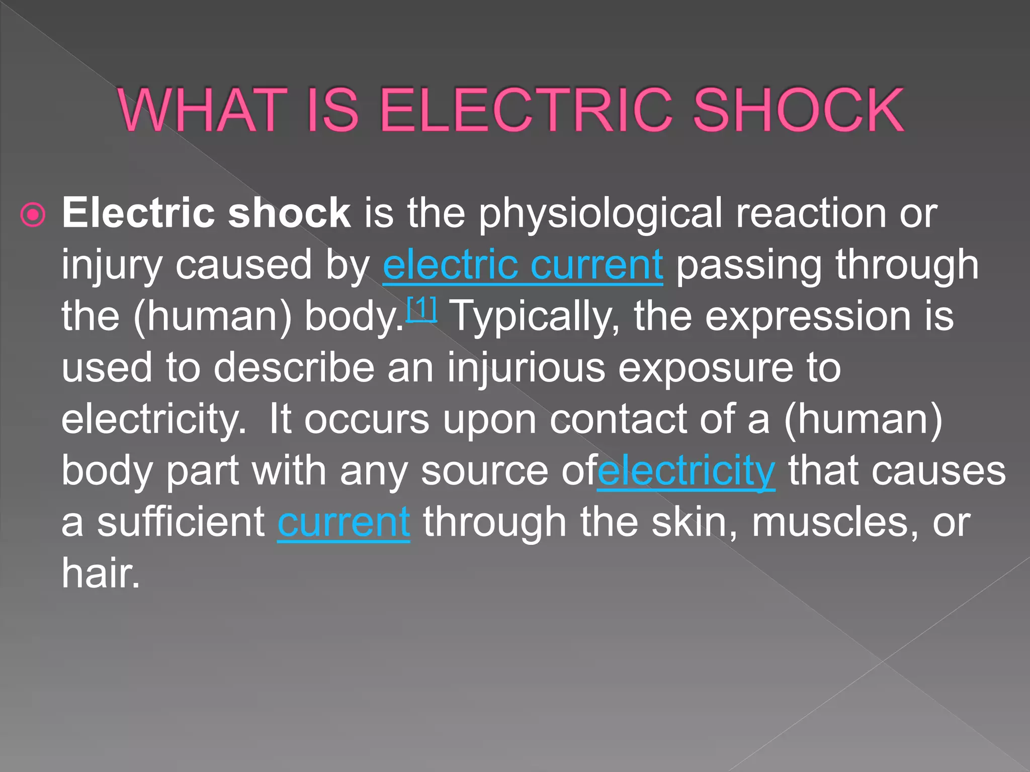 safety from electric shock | PPTX