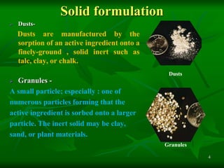 Pesticide formulation & available form of organo -chlorinate ...