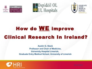 Austin Stack, Professor and Chair of Medicine, UL Hospitals Group | PPT