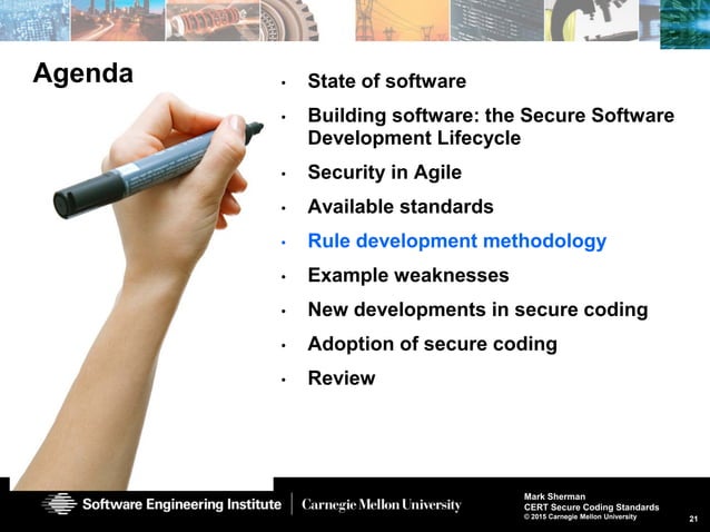 "CERT Secure Coding Standards" by Dr. Mark Sherman | PPT