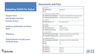 Adapting iSAMS for Dubai - How JESS is using the iSAMS HR module | PPTX